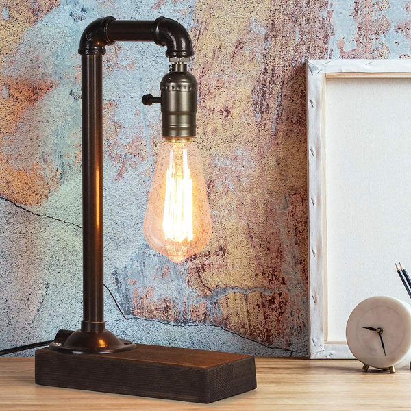 Williston Forge Chevonne 13.7" Brown Desk Lamp & Reviews | Wayfair