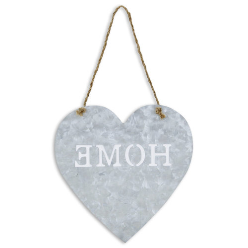 August Grove® Heart Shaped "Home" Sign Wall Décor & Reviews | Wayfair