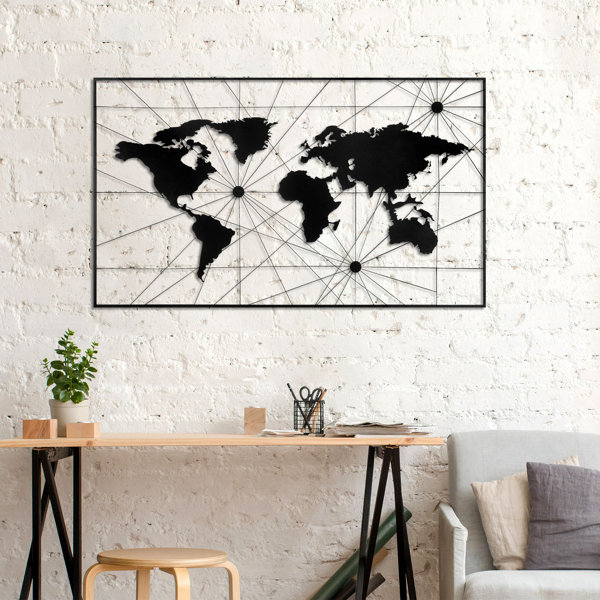 Ebern Designs World Map Wall Décor | Wayfair.co.uk