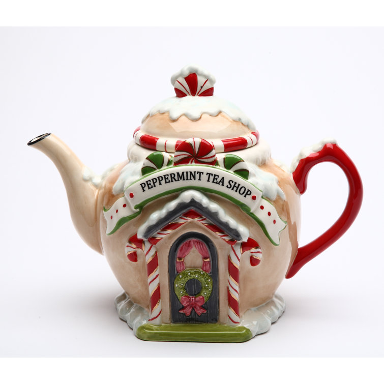 The Holiday Aisle® Santa's Village Ceramic Teapot & Reviews | Wayfair