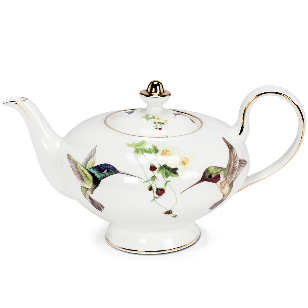 Red Barrel Studio® Hummingbird 32 -oz. Bone China Teapot | Wayfair