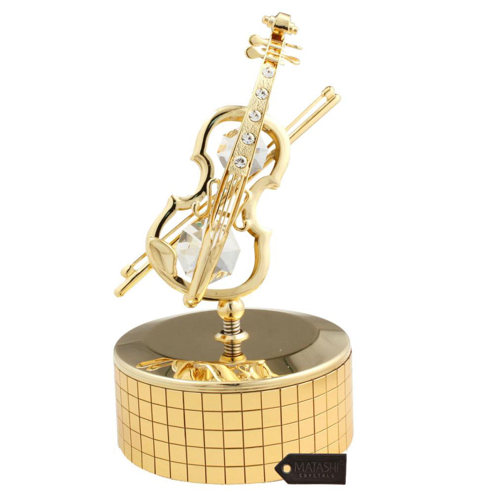 MatashiCrystal Violin Music Box Figurine & Reviews | Wayfair