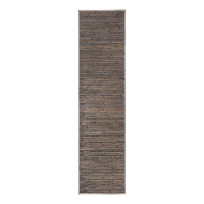 Wade Logan® Amada Bamboo Slat/Seagrass Dark Brown Rug & Reviews | Wayfair