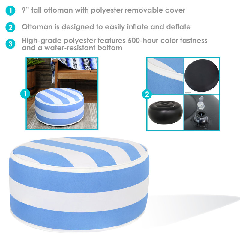 Breakwater Bay Elihu Inflatable Outdoor Ottoman | Wayfair