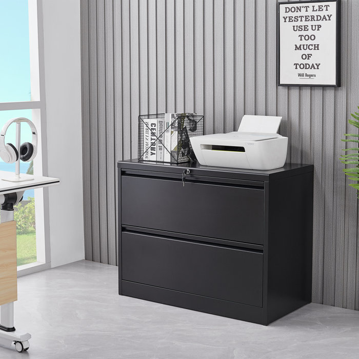 Inbox Zero Two-Drawer Side File Cabinet & Reviews | Wayfair