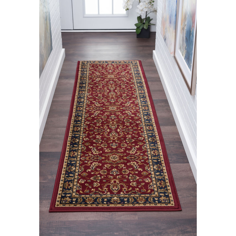 Astoria Grand Clarence Oriental Red/Navy Blue Area Rug & Reviews | Wayfair