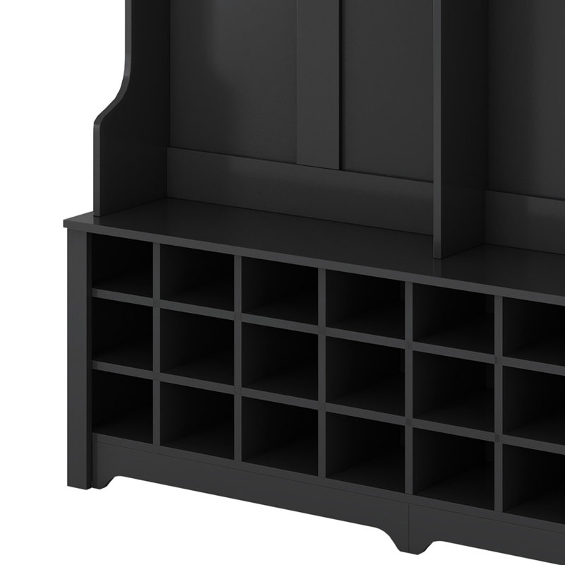 Red Barrel Studio® Aithen 60.13'' Wide Hall Tree with Bench and Shoe ...