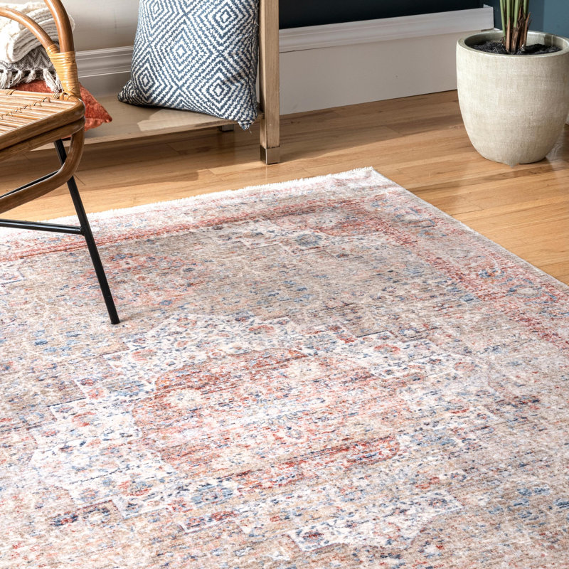 Bloomsbury Market Penik Performance Beige Rug | Wayfair