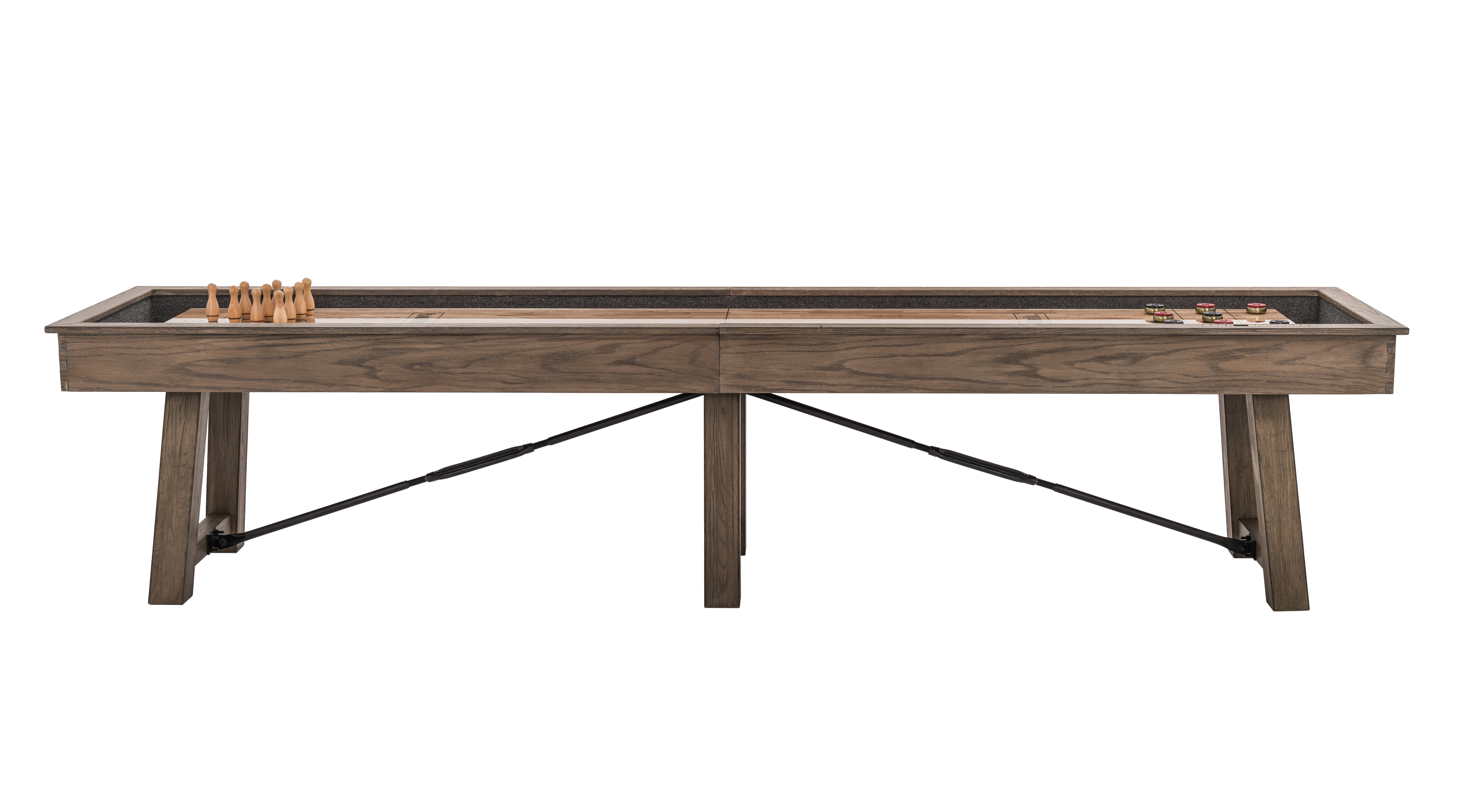 Plank & Hide Isaac Wood Shuffleboard Table with Professional ...