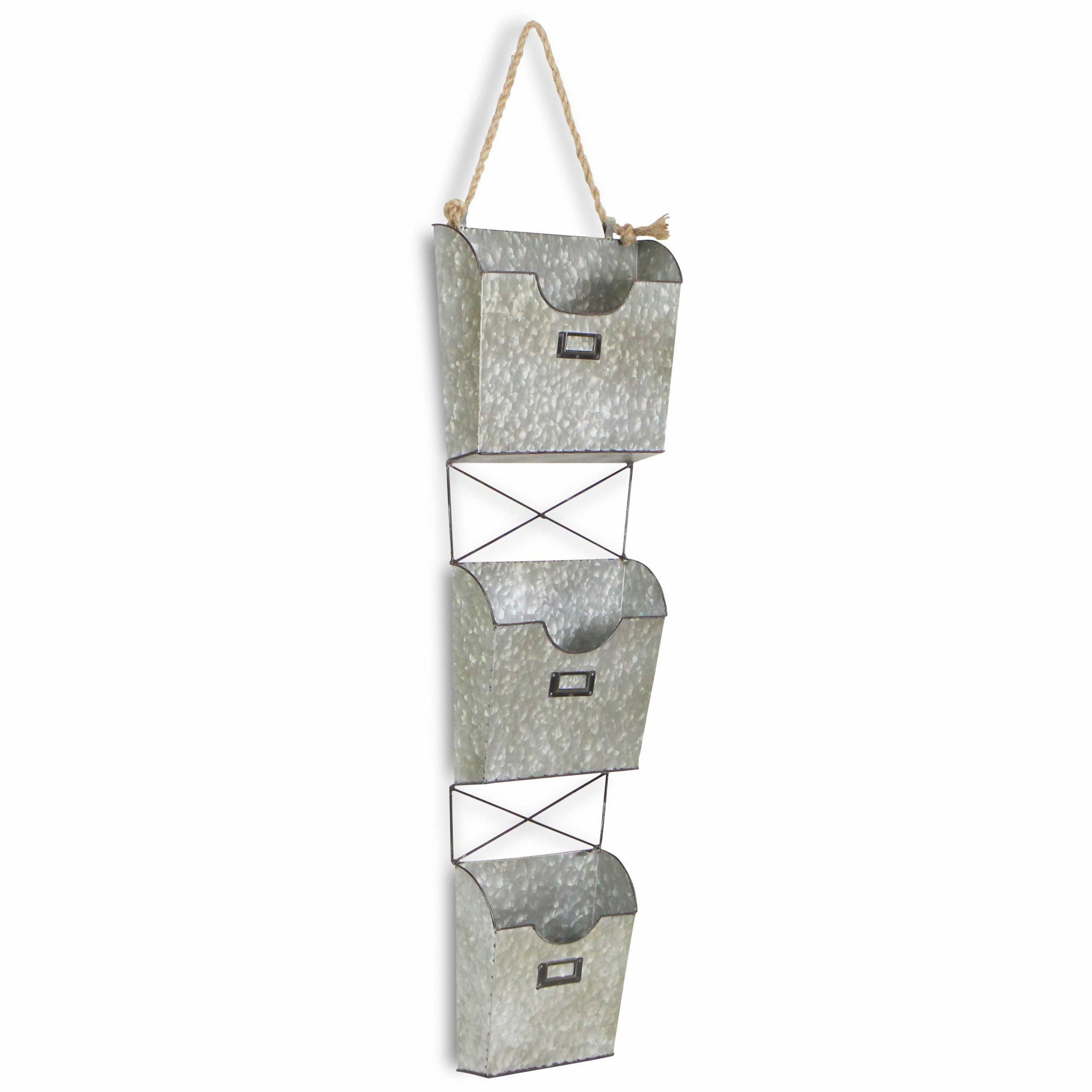 Gracie Oaks Hanging 3 Piece Metal/Wire Bin Set | Wayfair