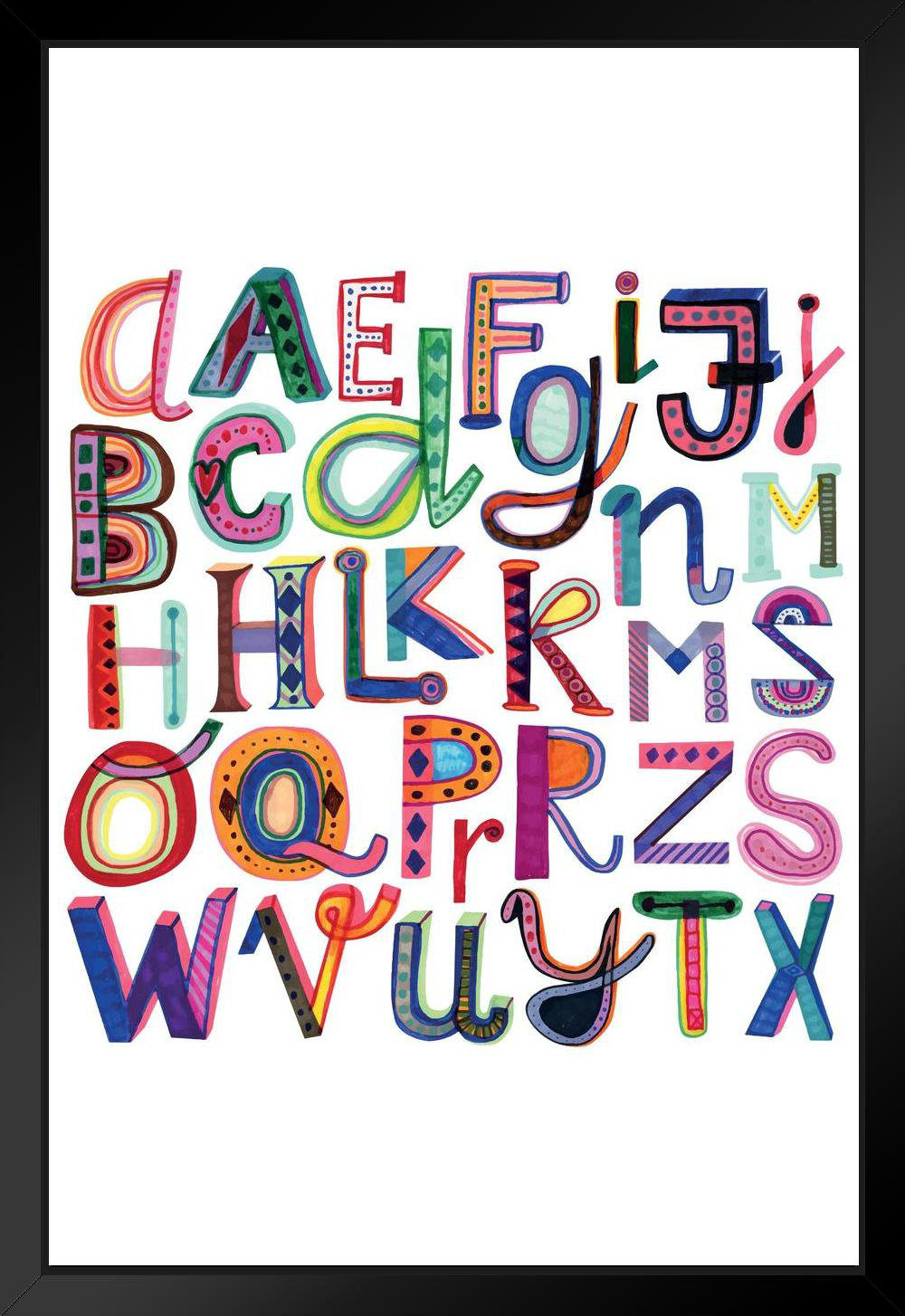 Trinx Hand Drawn Colourful Alphabet ABC Abcs Illustration Reading ...