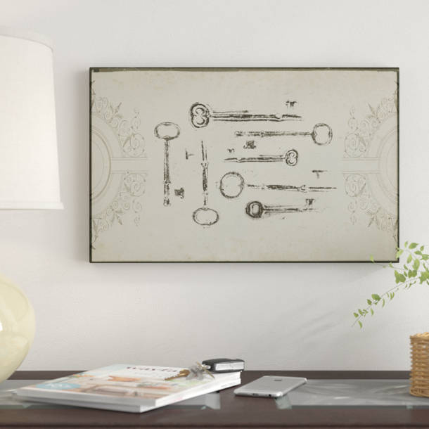 August Grove® Keys Vintage Block Sign Wall Decor & Reviews | Wayfair