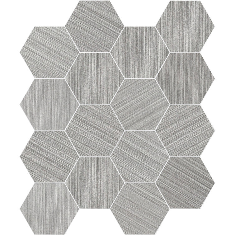 Avant Decor Bex 6" x 6.9" Hexagon Stone Composite Peel & Stick Wall ...