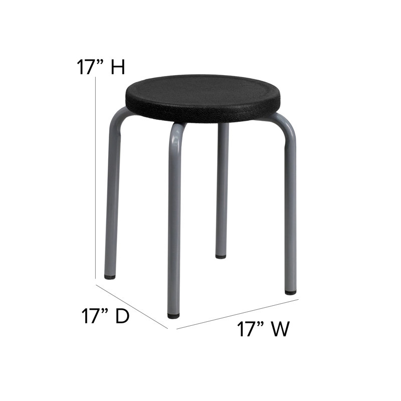 Latitude Run® Pennypacker Stackable Stool with Powder Coated Frame ...