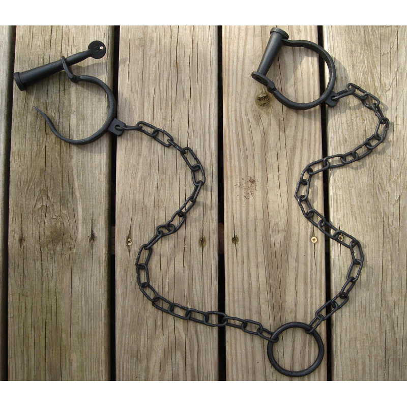 Breakwater Bay Cast Iron Working Pirate Ship Shackles Brig Leg Irons ...