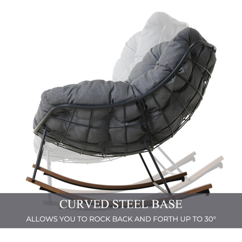 Corrigan Studio® Steel Rocking Chair With Cushion & Reviews | Wayfair