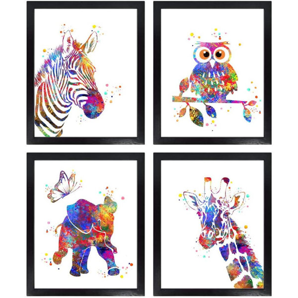 Bungalow Rose 4 Piece Unframed Graphic Art Set | Wayfair