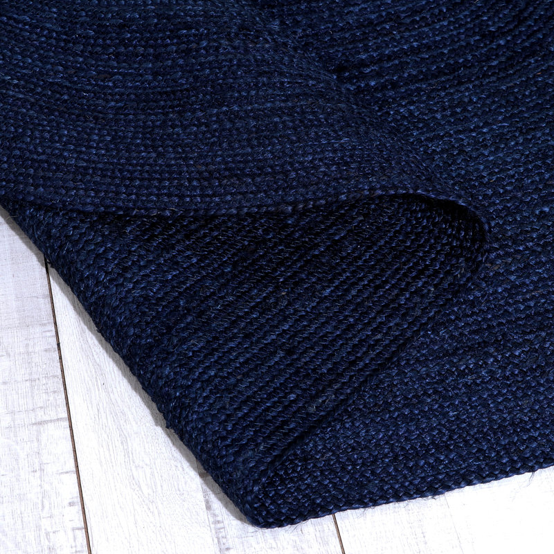 Latitude Run® Handmade Flatweave Jute/Sisal Navy Rug & Reviews | Wayfair