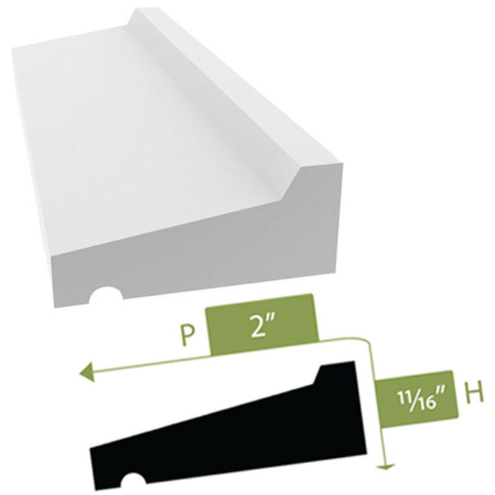 PCI Enterprises PVC Drip Cap Moulding & Reviews | Wayfair
