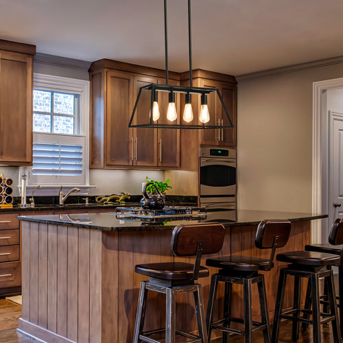 Gracie Oaks Elutheria 4 - Light Kitchen Island Linear Pendant & Reviews ...