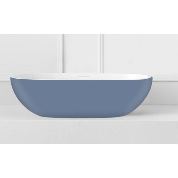 Victoria + Albert Barcelona Matte White/Matte Pigeon Blue Volcanic ...