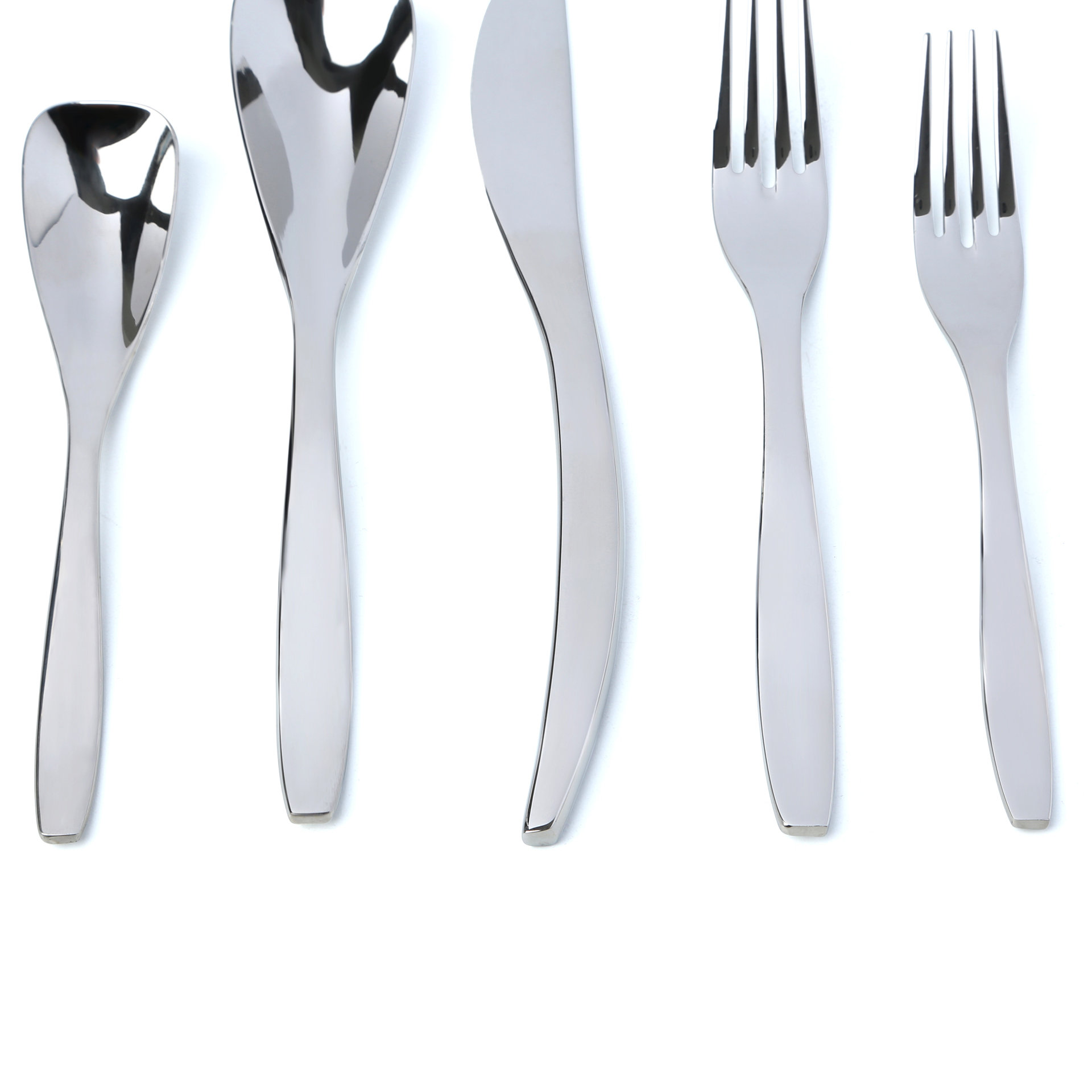 David Shaw Silverware Isla Stainless Steel Flatware - Set of 20 ...