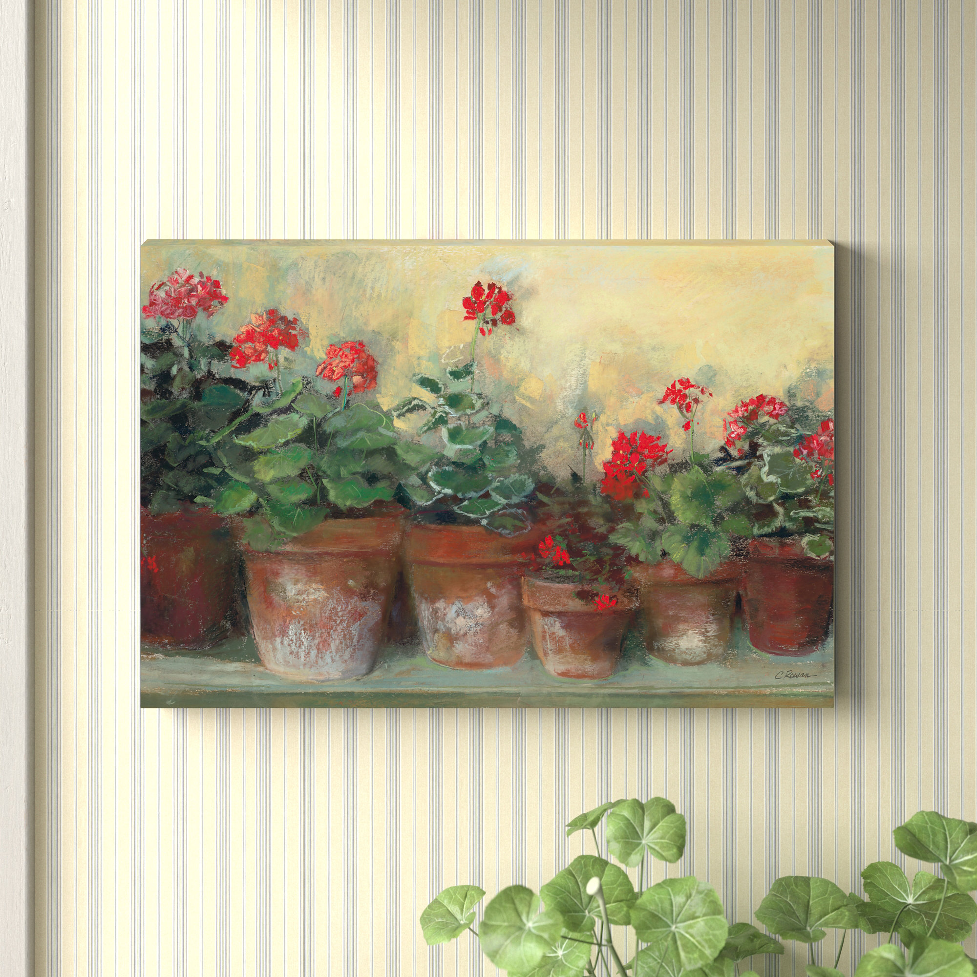 Andover Mills™ Kathleens Geraniums On Canvas by Carol Rowan Painting ...
