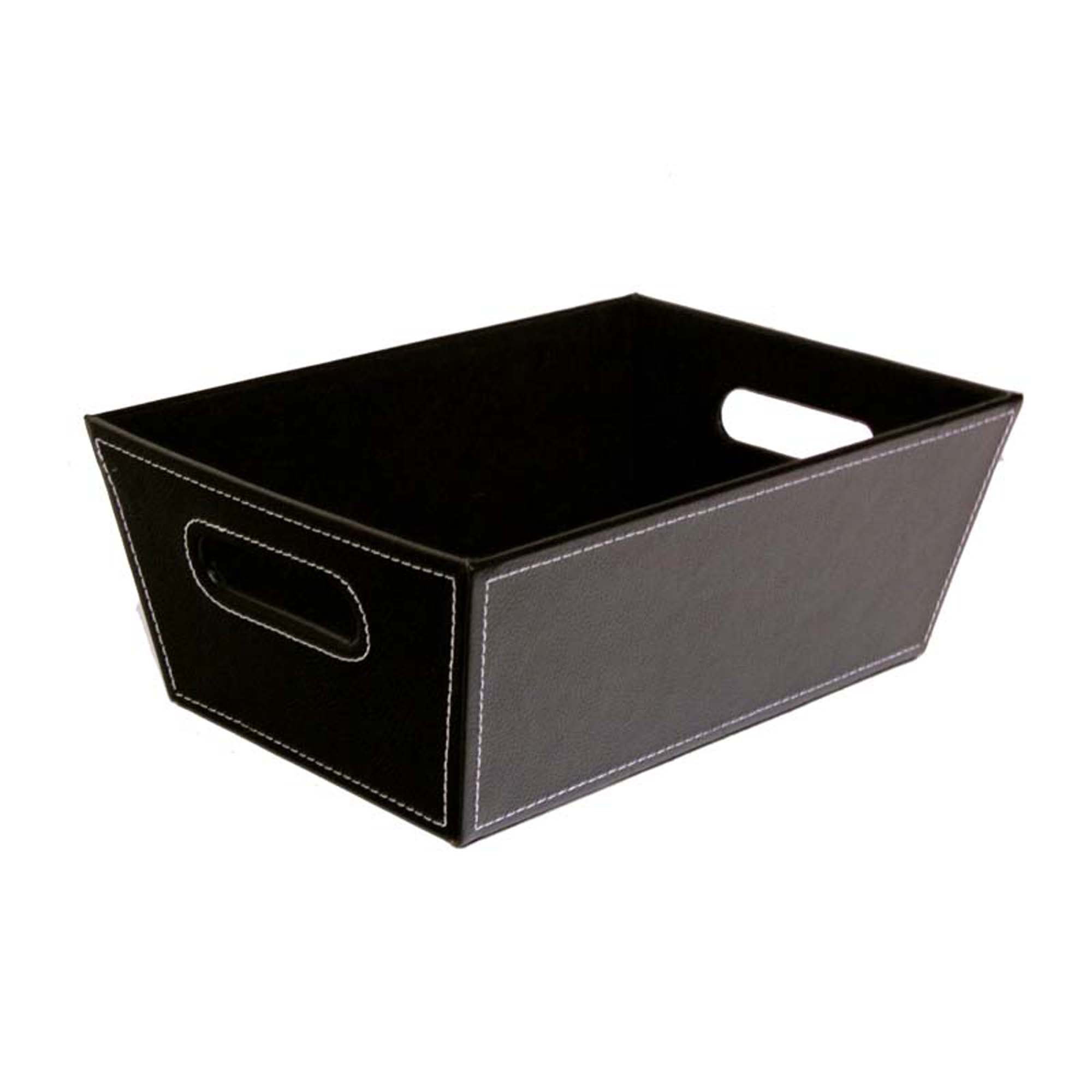 Charlton Home® Baderbräu Faux Leather Basket & Reviews | Wayfair