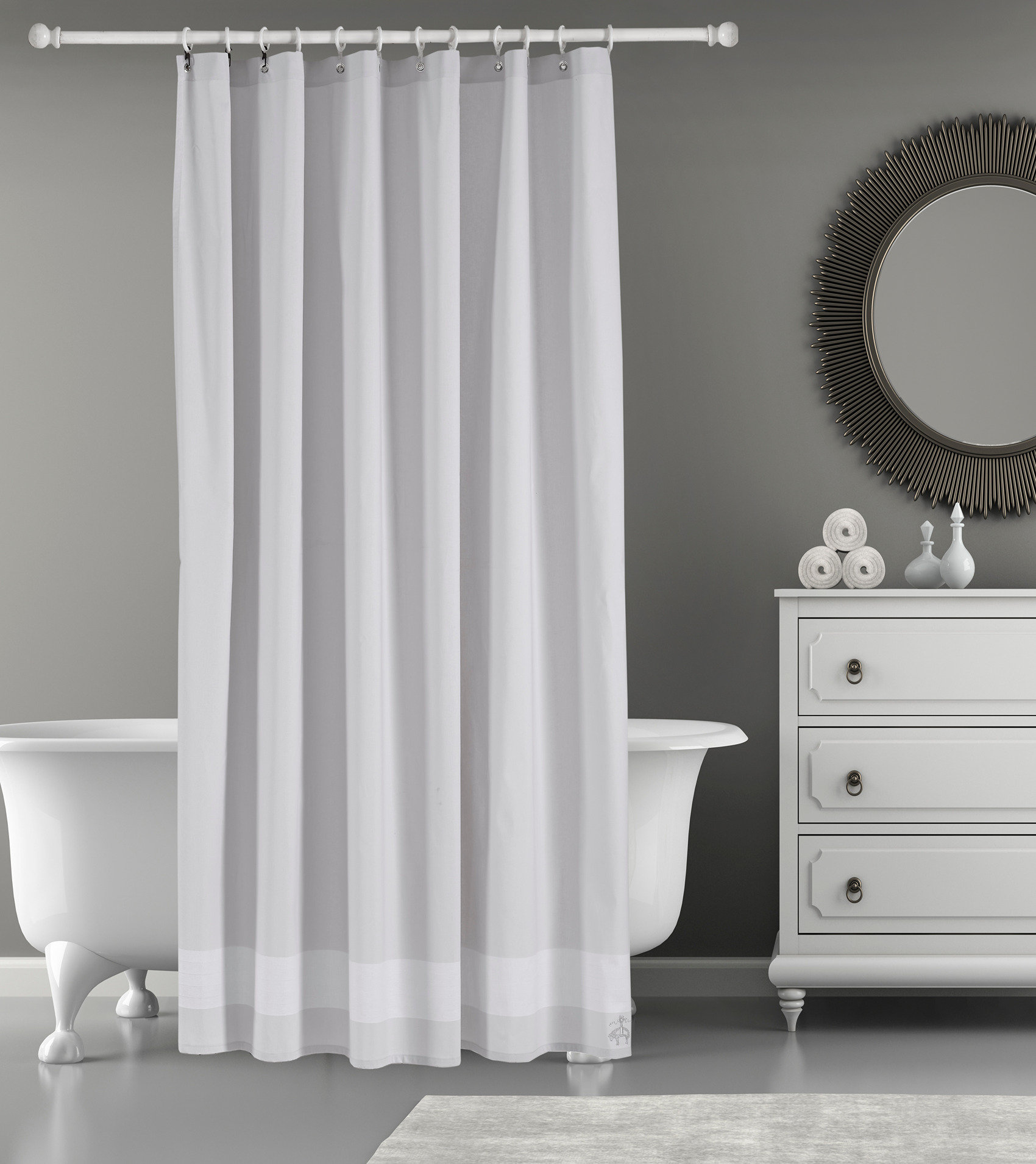 Brooks Brothers Solid Color Single Shower Curtain Wayfair