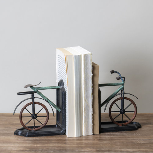 Gracie Oaks Bike Non-skid Bookends & Reviews | Wayfair