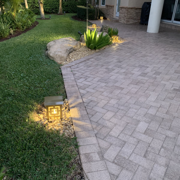 TedStuff 13.75" Tall Modern Style Low Voltage LED Metal Pathway Light ...