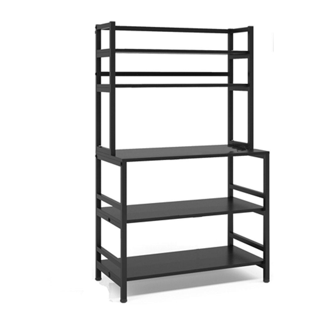 Latitude Run® Jahkai 31.5'' Iron Standard Baker's Rack with Microwave ...
