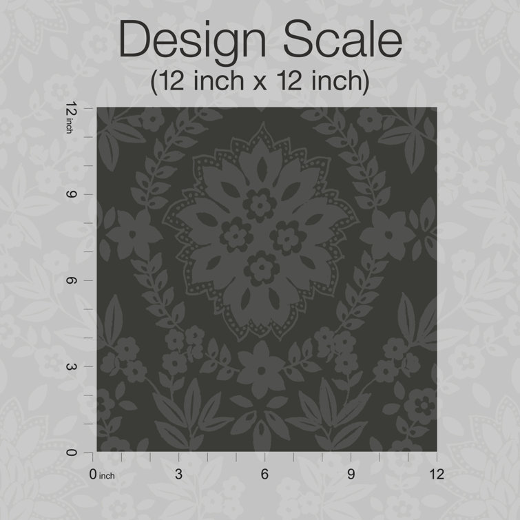 Room Mates Peel & Stick Damask Wallpaper | Wayfair