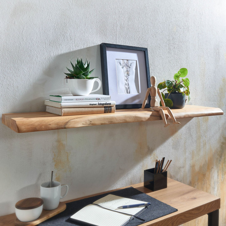 Alpen Home Salters Acacia Solid Wood Floating Shelf with Live Edge ...