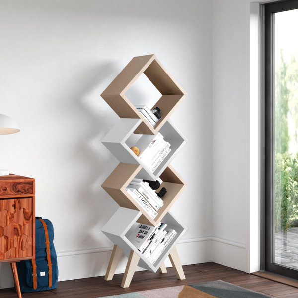 Mercury Row® Cerna 62.25'' H x 21.75'' W Geometric Bookcase & Reviews ...