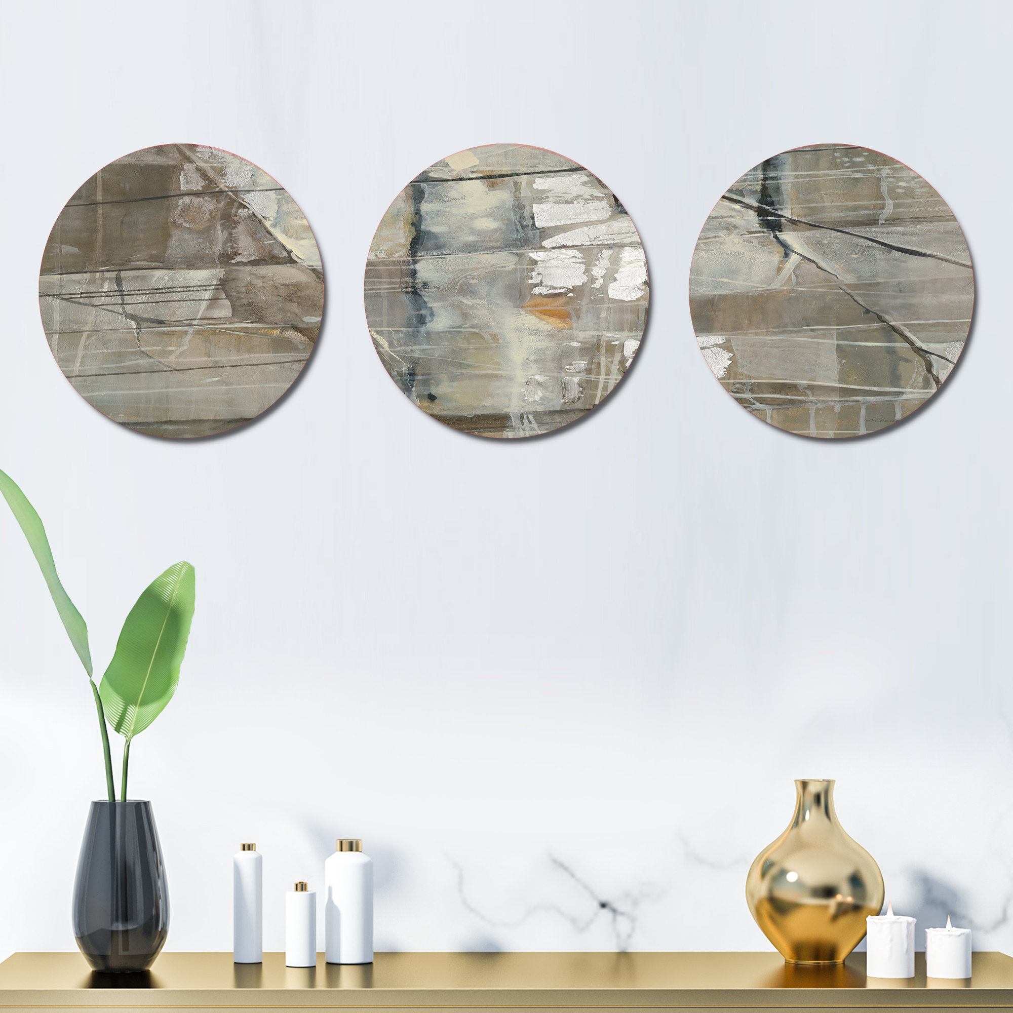 DesignArt 3 Piece Metal Wall Décor Set | Wayfair