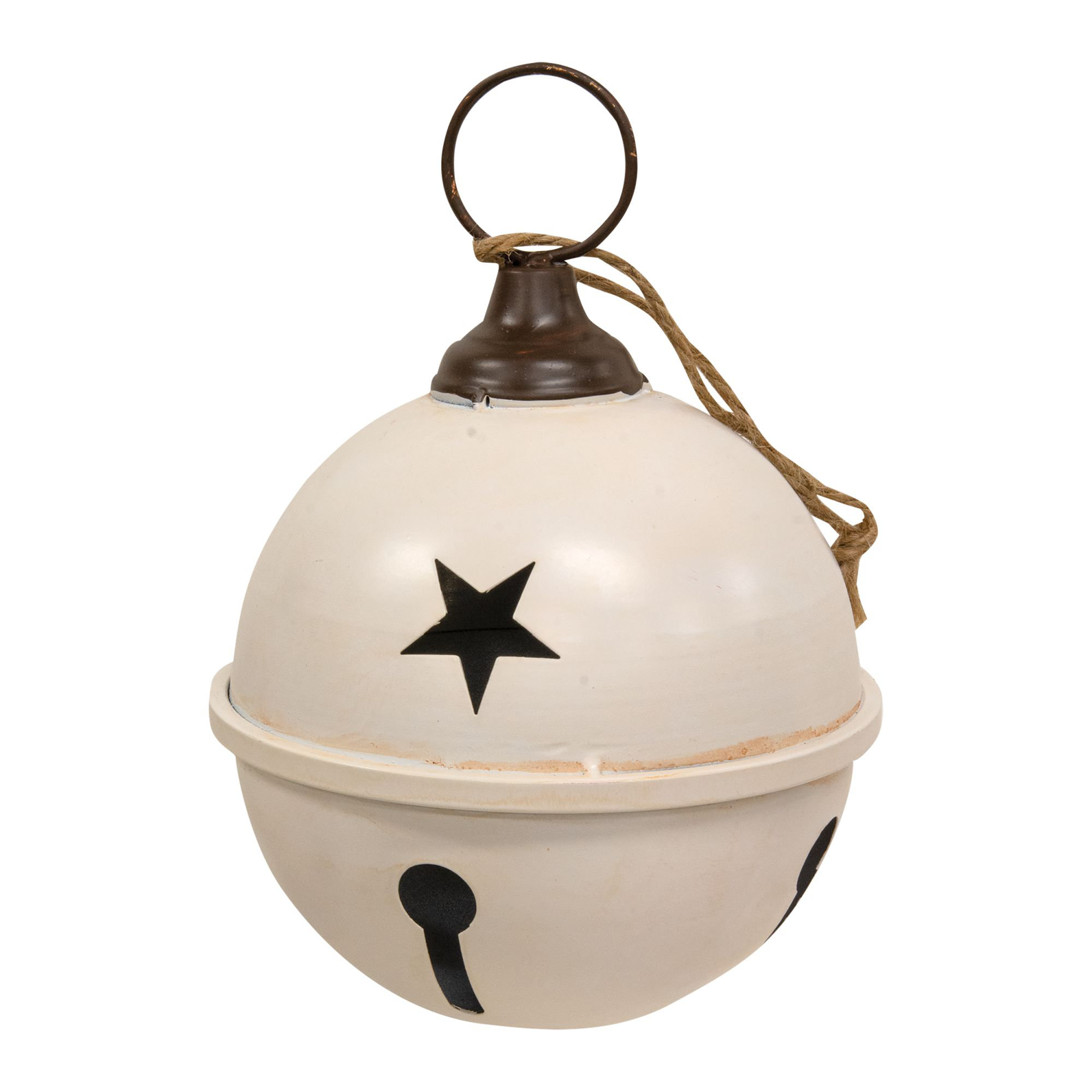 The Holiday Aisle® Distressed Cream Metal Jingle Bell | Wayfair