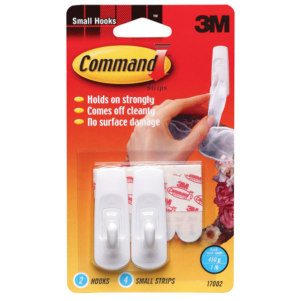 3M Small Hook with Command Adhesive & Reviews | Wayfair