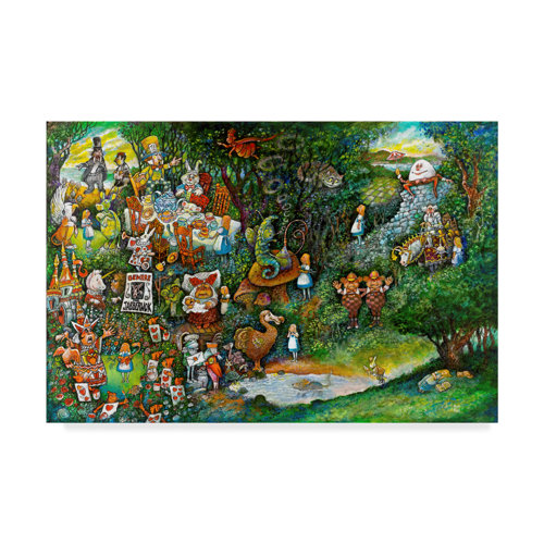 Trademark Art Bill Bell Alice In Wonderland by Bill Bell - Print on ...