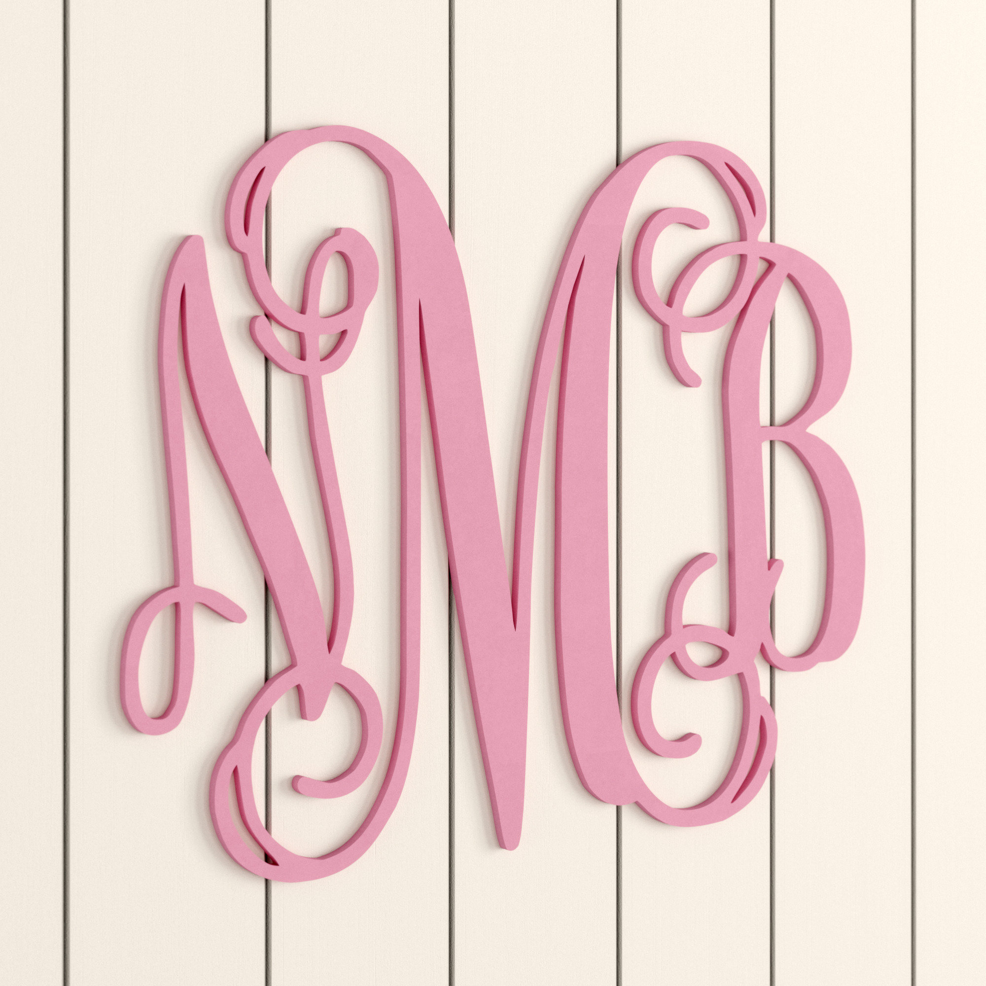 Grovelane Personalized Oversized Wood Monogram Wall Décor & Reviews ...