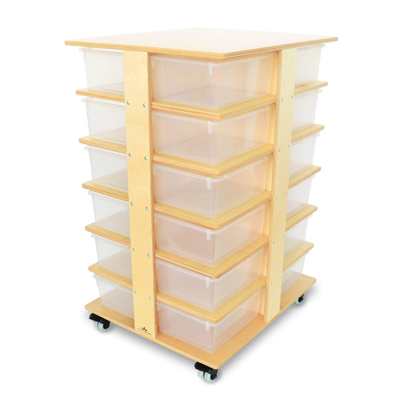 Whitney Bros. 24 Compartment Cubby with Casters | Wayfair