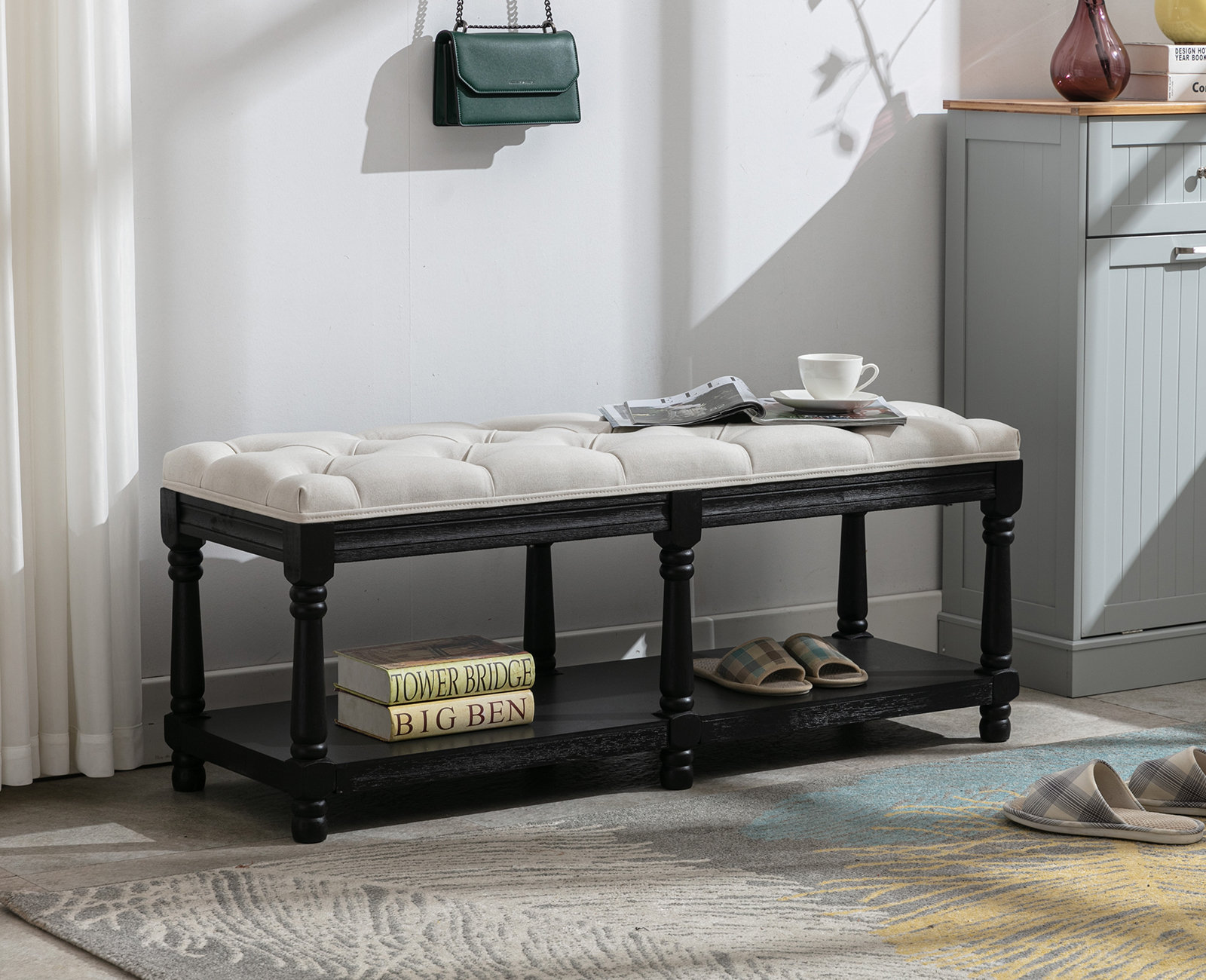 Charlton Home® Avash Solid Wood Shoe Storage Bench | Wayfair