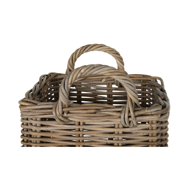 Beachcrest Home Ayriauna Square Umbrella Wicker Basket & Reviews | Wayfair
