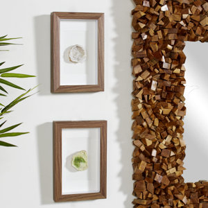 Millwood Pines 2 Piece Crystal Geode Shadow Box Wall Décor Set | Wayfair