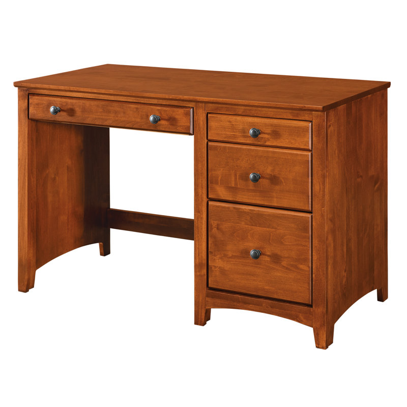 Foundry Select Malani 4 Drawer Solid Wood Desk & Reviews | Wayfair