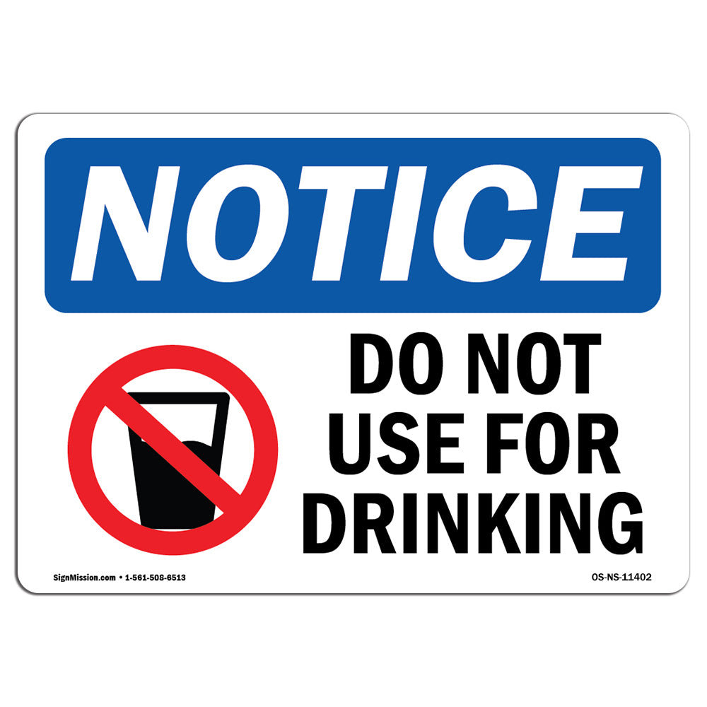 SignMission Do Not Use For Drinking Sign with Symbol | Wayfair