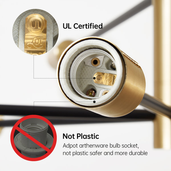 George Oliver Croner 12 - Light Dimmable Sputnik Modern Linear ...