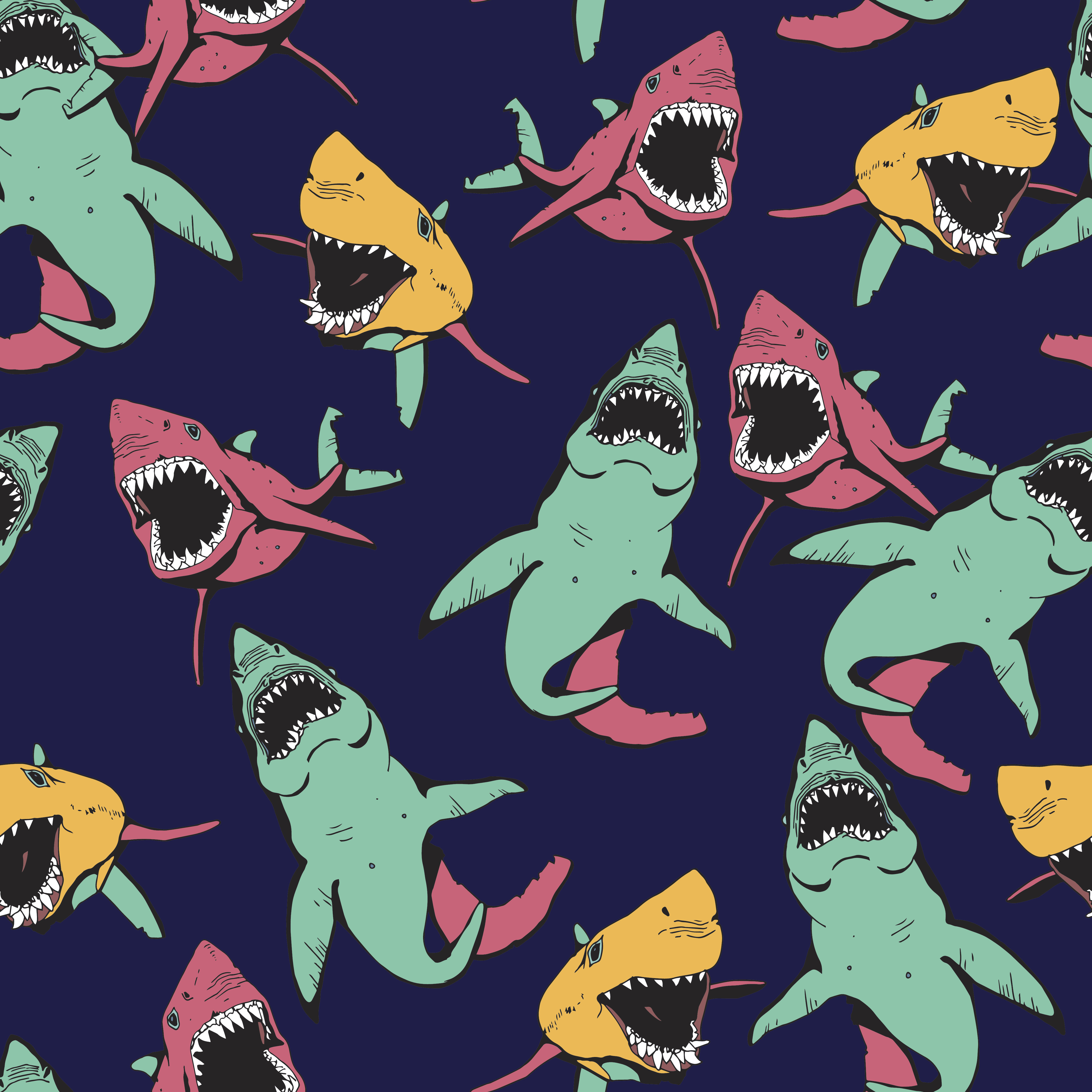 Highland Dunes Angry Shark Collage | Wayfair.co.uk