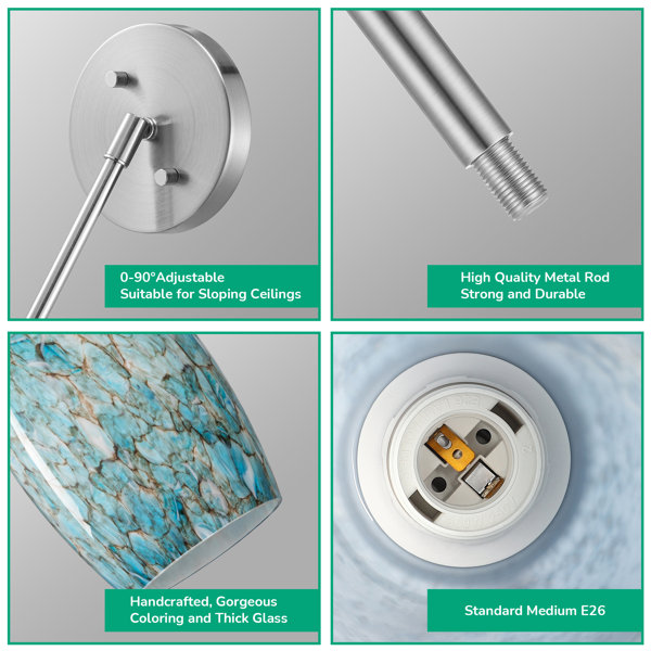 Wade Logan® Anamta 1 - Light Single Teardrop Pendant & Reviews | Wayfair