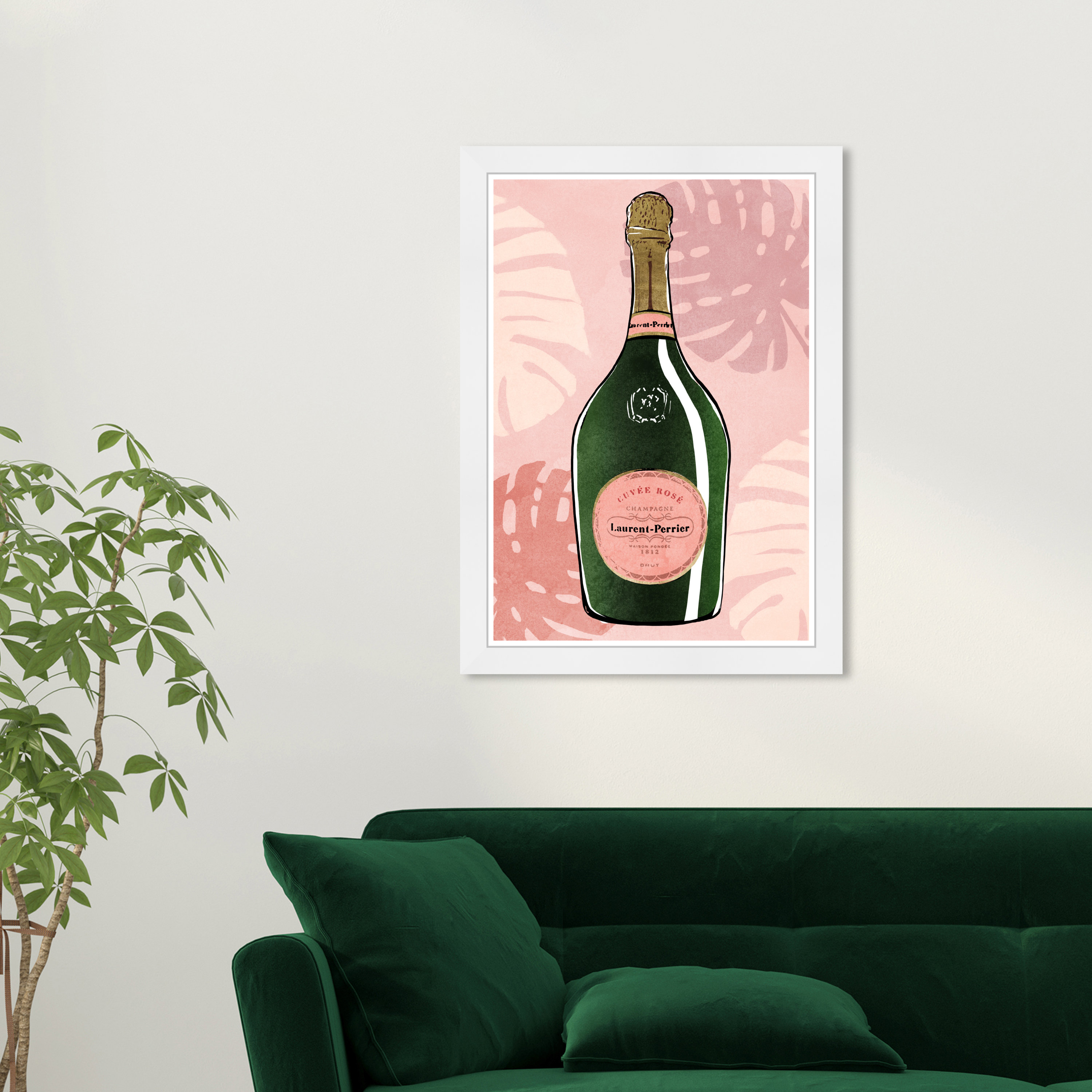 Bay Isle Home Pink Champagne - Picture Frame Graphic Art | Wayfair